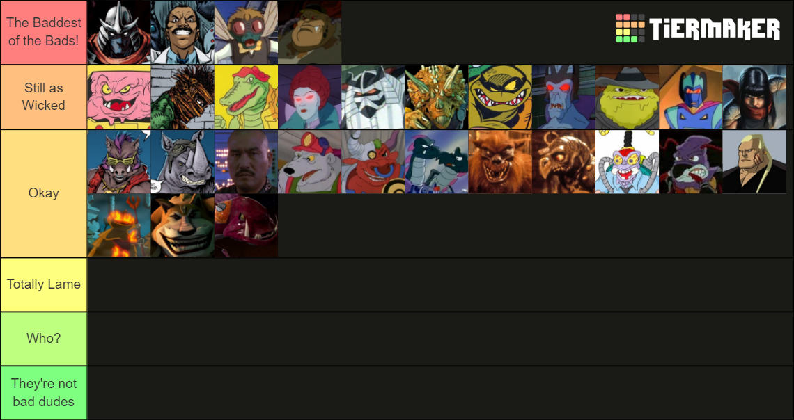 Teenage Mutant Ninja Turtles Villains Tier List (Community Rankings ...