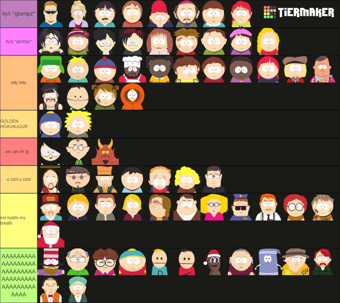 South Park Characters (Major and Minor) Tier List (Community Rankings ...