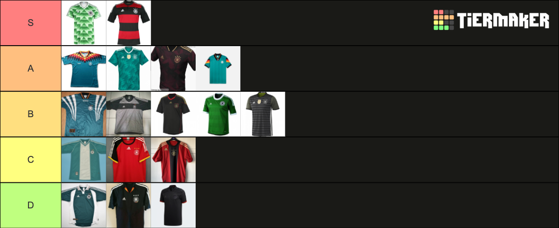 Germany away kits since 1990 Tier List (Community Rankings) - TierMaker