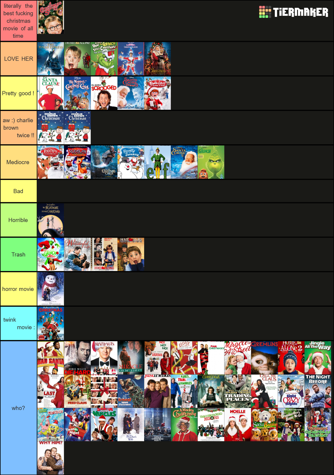 Christmas Movies (61 Movies) Tier List (Community Rankings) - TierMaker