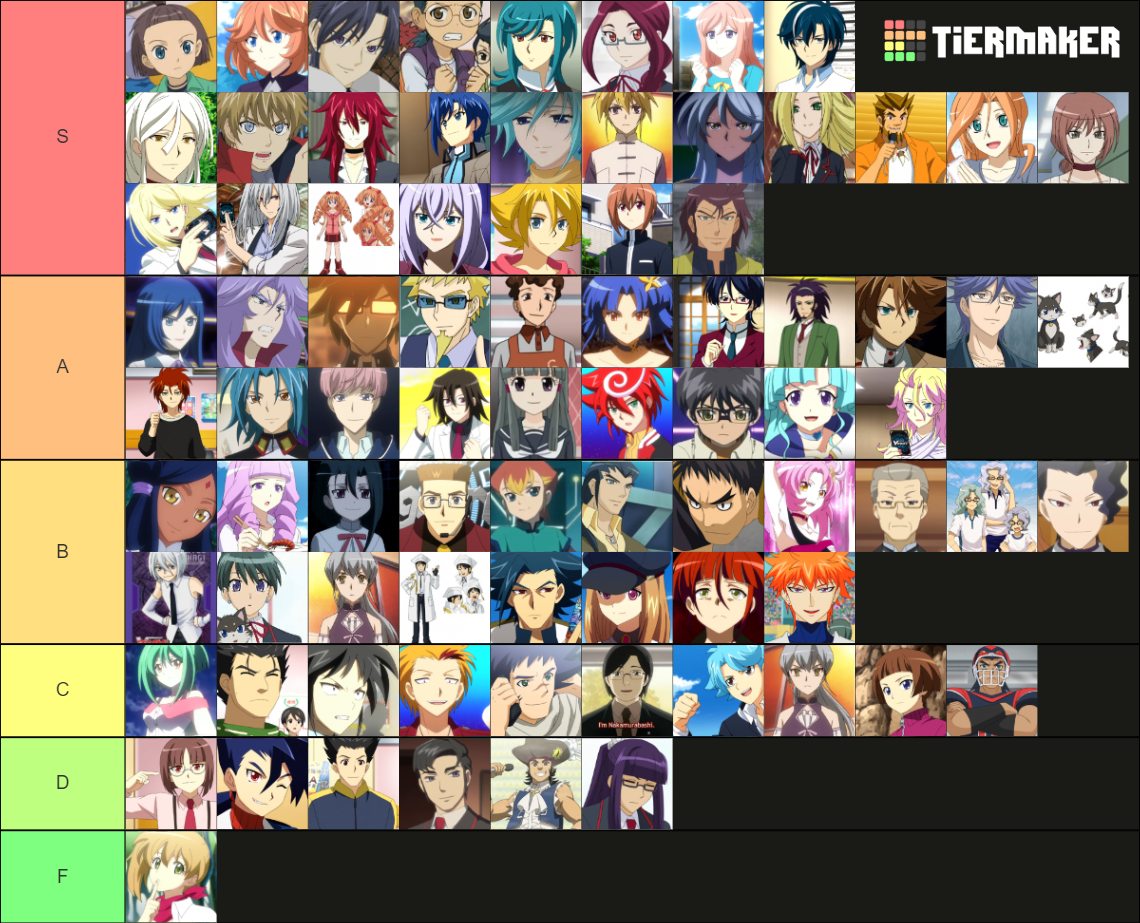 Cardfight Vanguard All Characters Ranking (Before V Series) Tier List ...