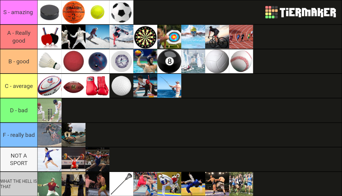 Ultimate Sports Tier List (Community Rankings) - TierMaker