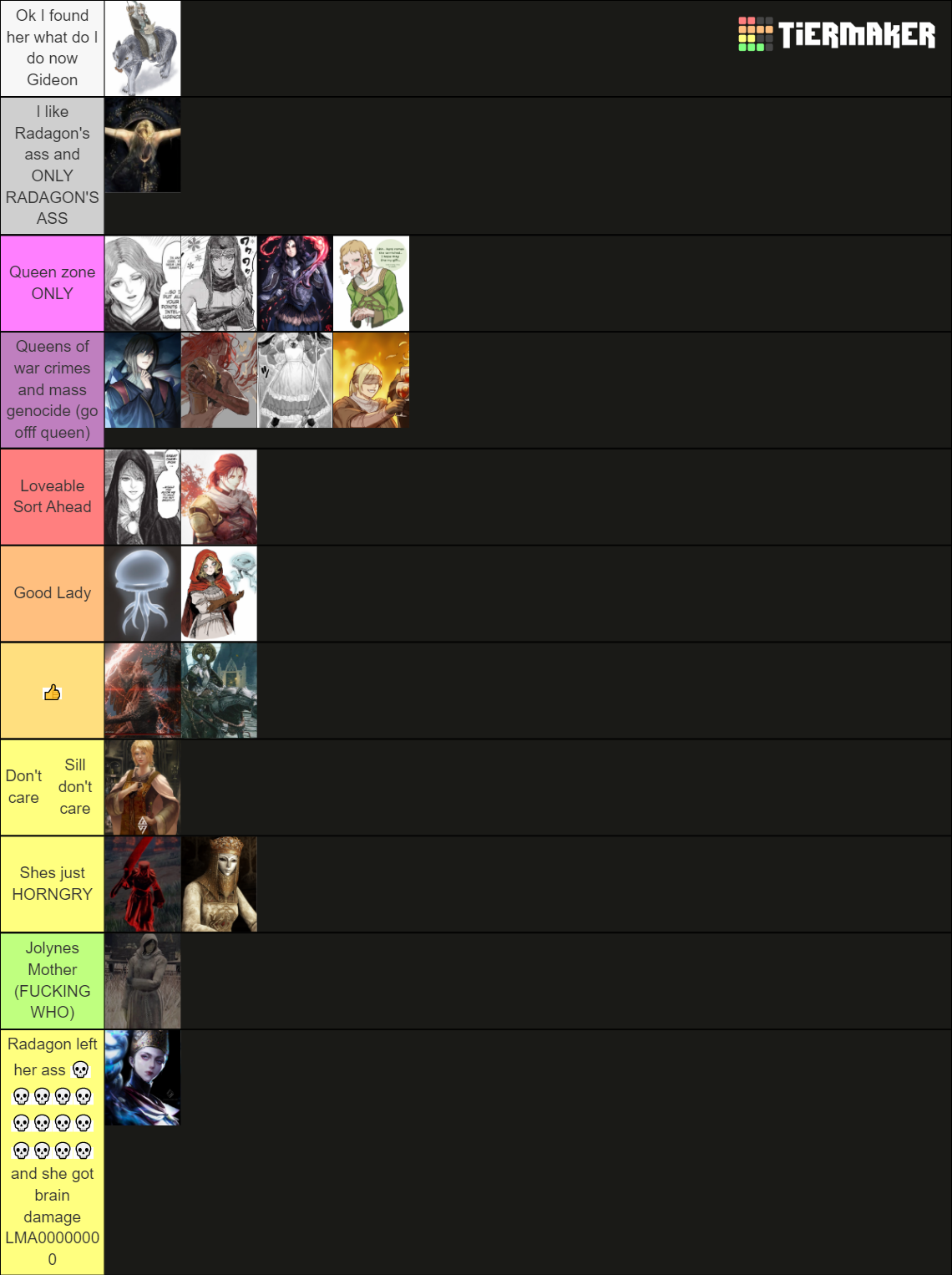 Elden Ring LADIES Tier List (Community Rankings) - TierMaker