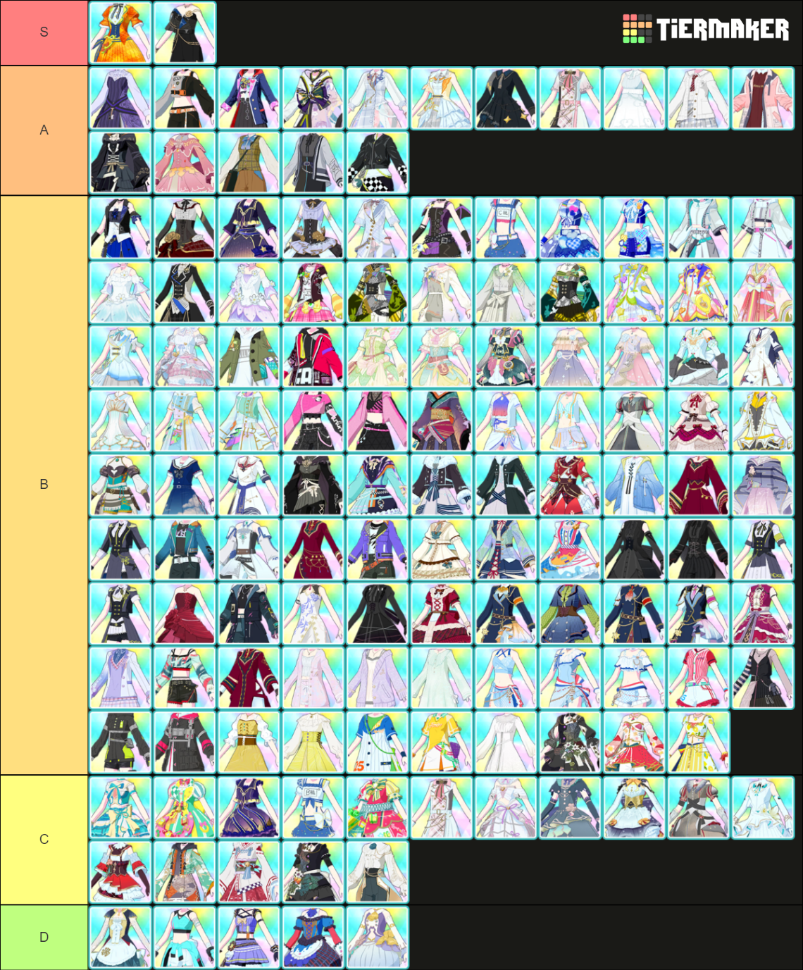 Project Sekai Female Outfits Tier Tier List (Community Rankings ...
