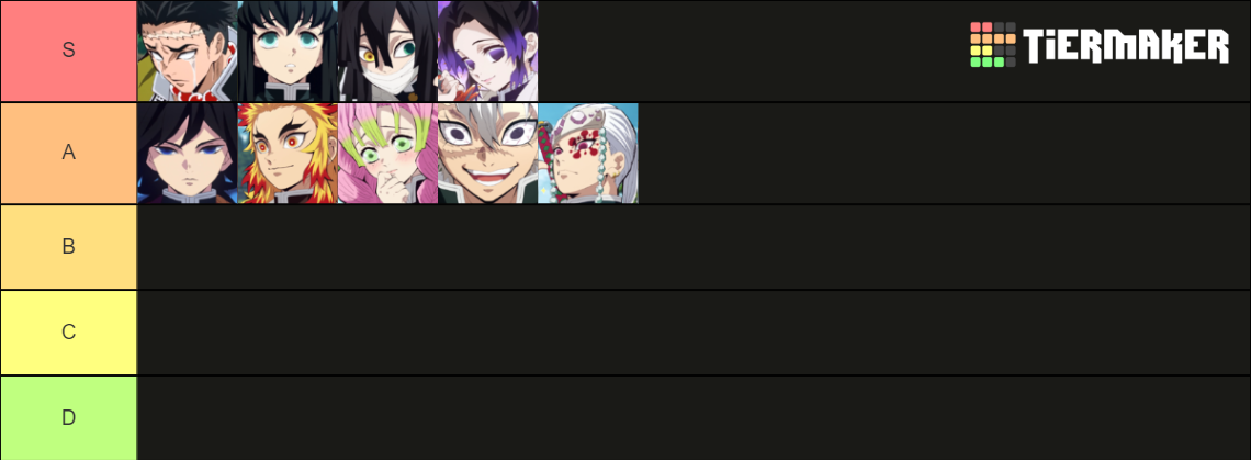 Demon Slayer Hashira Tier List (Community Rankings) - TierMaker
