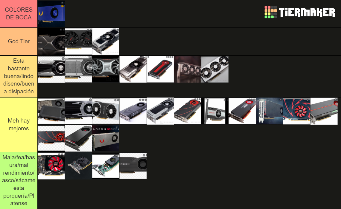 Founder edition GPUs Tier List (Community Rankings) - TierMaker