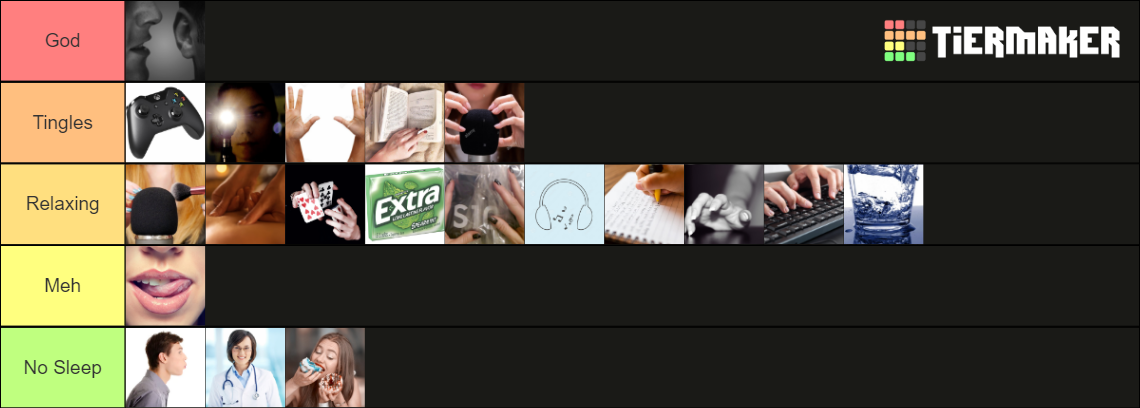 ASMR Triggers Tier List (Community Rankings) - TierMaker