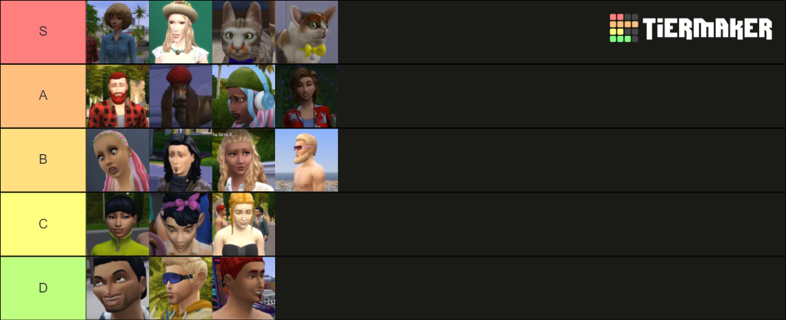 graystillplays sims 4 sims Tier List (Community Rankings) - TierMaker