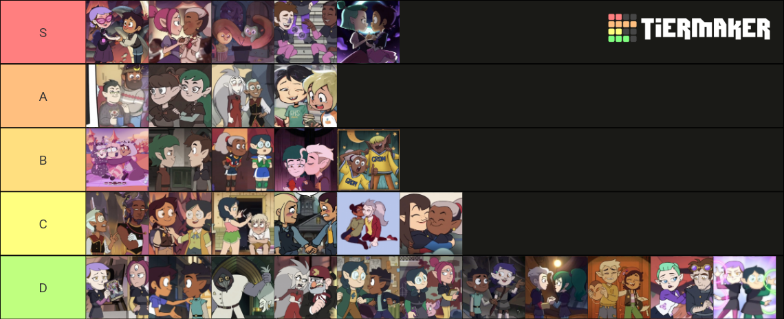 Ultimate Owl House Ships Ranking Teirlist (S3 UPDATED) Tier List ...