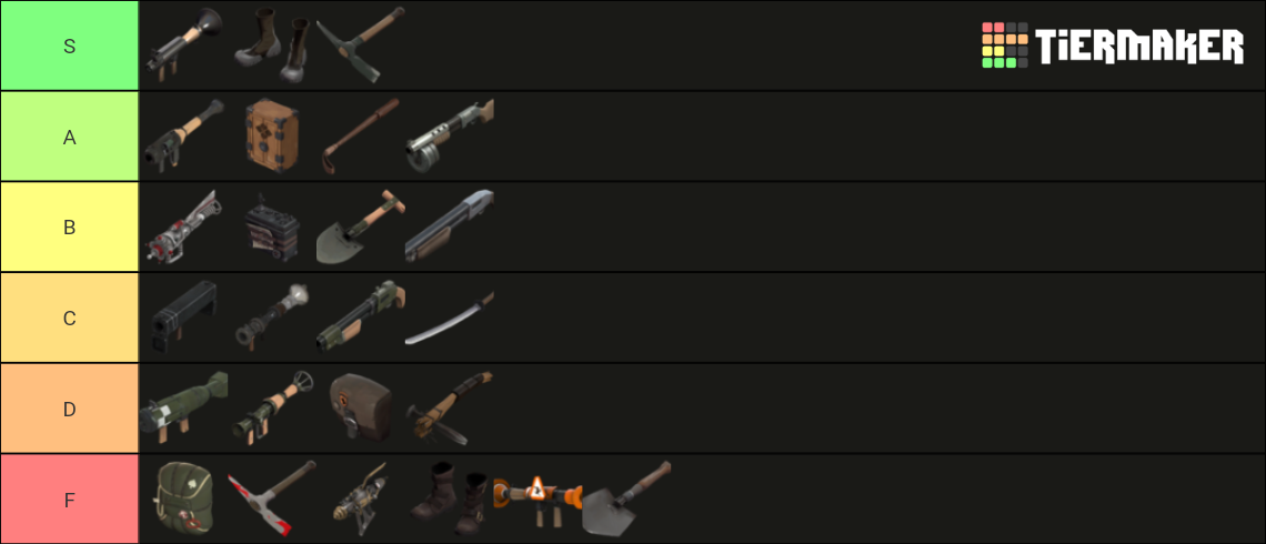 Soldier Weapons Tier List (Community Rankings) - TierMaker