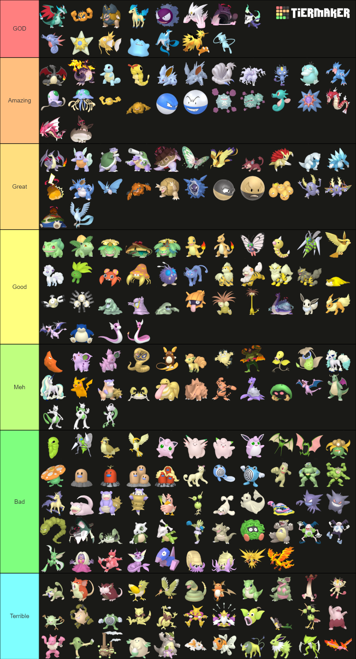 Every Pokémon - Shiny Tier List (Community Rankings) - TierMaker