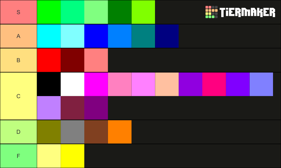 Extended Color Wheel Colors Tier List (Community Rankings) - TierMaker