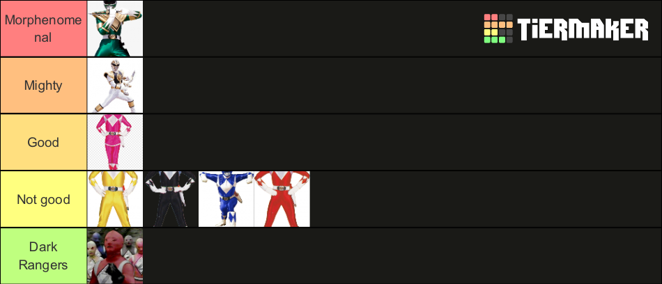 Mighty Morphin Power Rangers Suits Tier List (Community Rankings) - TierMaker