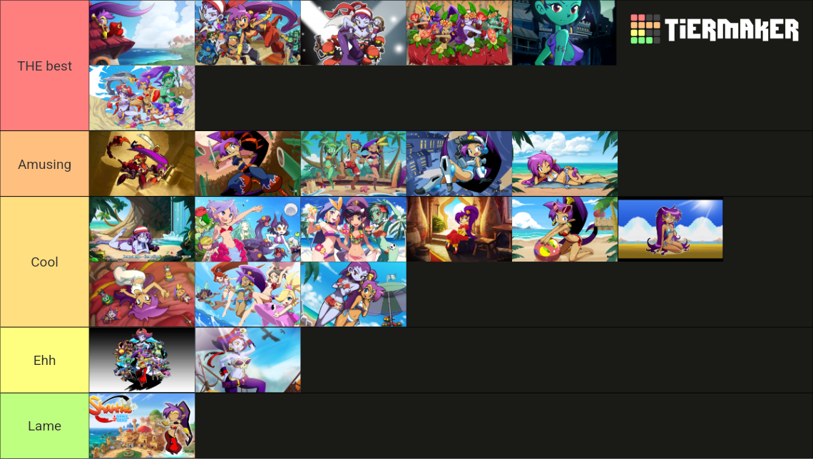 Shantae victory screens Tier List (Community Rankings) - TierMaker