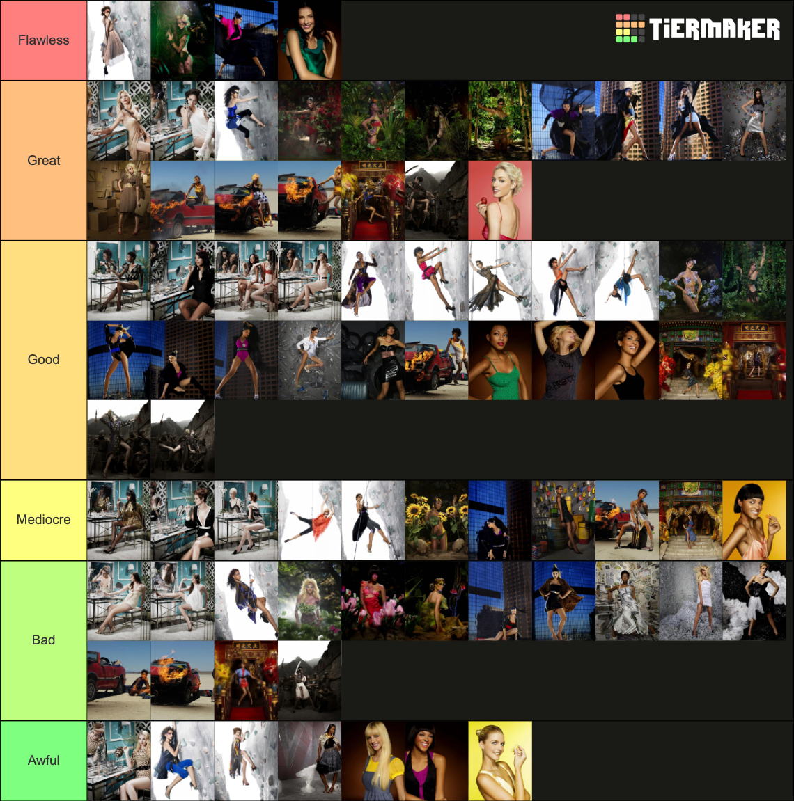 ANTM Cycle 9 All Photoshoots Tier List (Community Rankings) - TierMaker