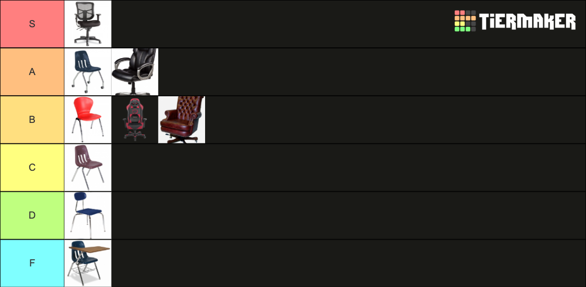Chair Tier List (Community Rankings) - TierMaker