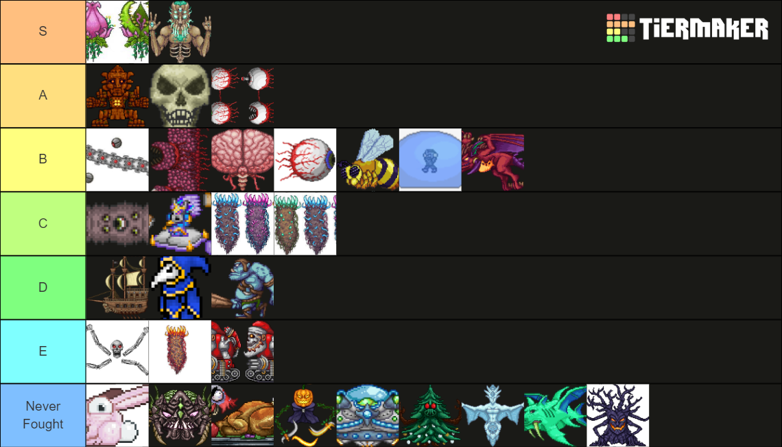 Terraria Bosses Tier List (Community Rankings) - TierMaker