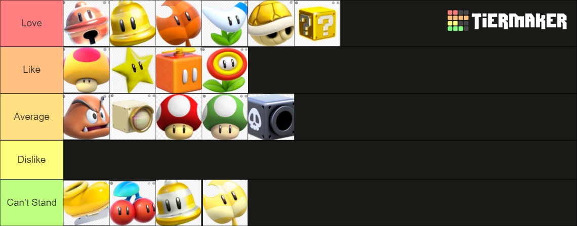 All super mario 3D world items Tier List (Community Rankings) - TierMaker