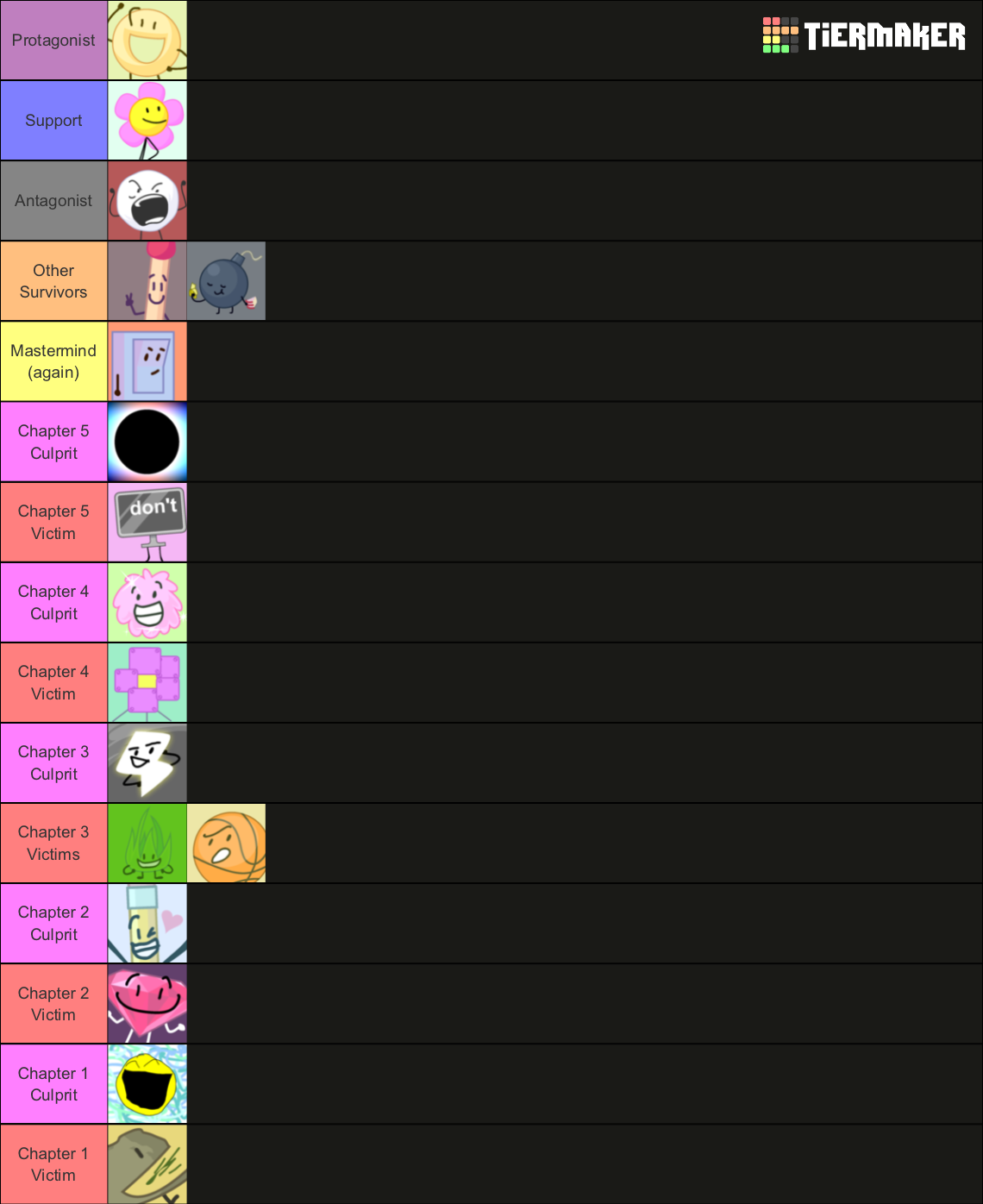 All 64 BFB Characters Tier List (Community Rankings) - TierMaker