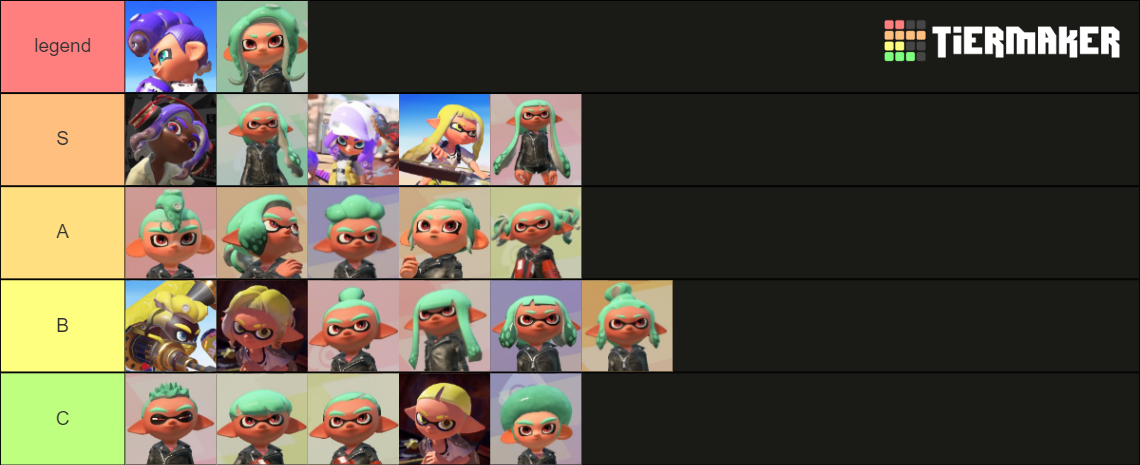 Splatoon Hairstyles Tier List (Community Rankings) - TierMaker
