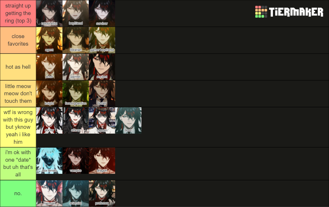 Vox Akuma's ASMR Characters Tier List (Community Rankings) - TierMaker