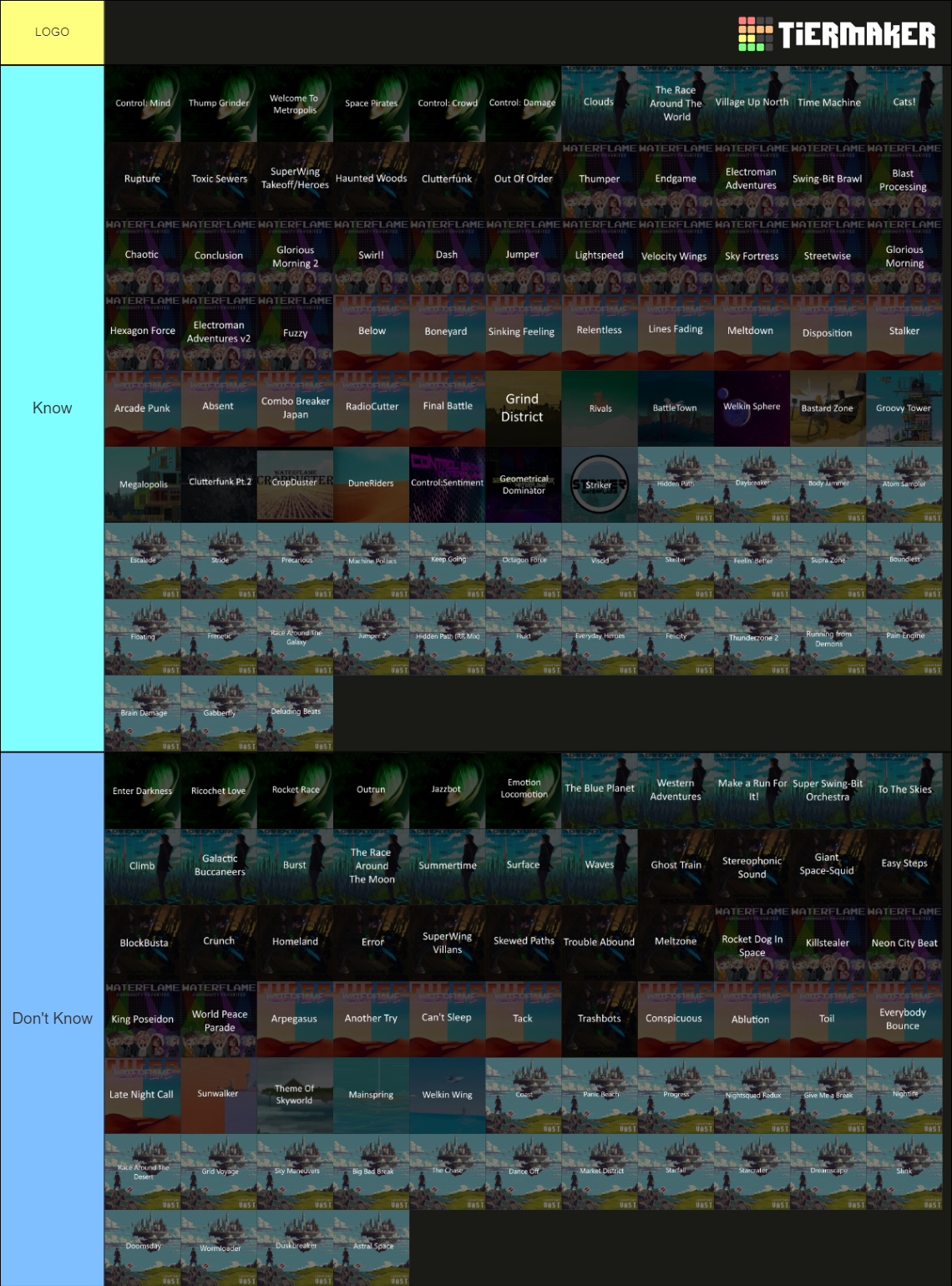 Waterflame Songs (Vast Updated) Tier List (Community Rankings) - TierMaker