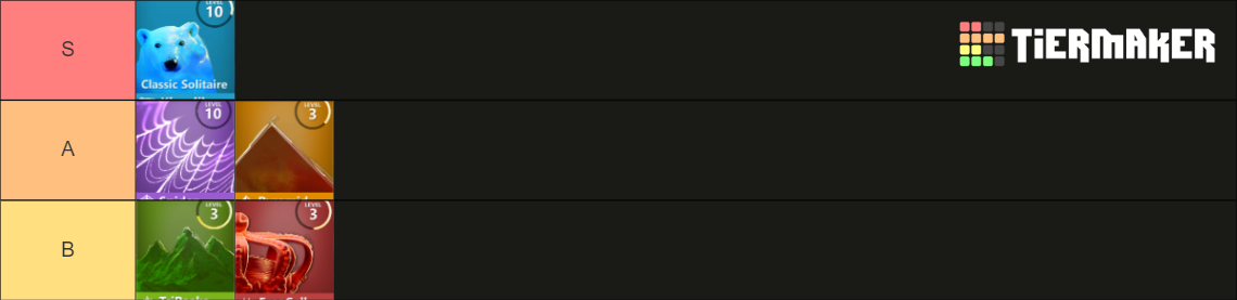 Microsoft Solitaire Tierlist Tier List (Community Rankings) - TierMaker