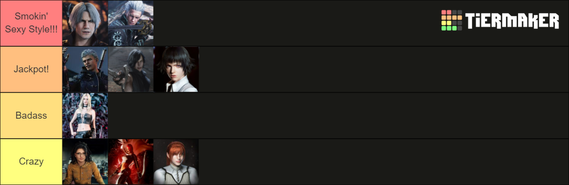 dmc main characters... and lucia Tier List (Community Rankings) - TierMaker