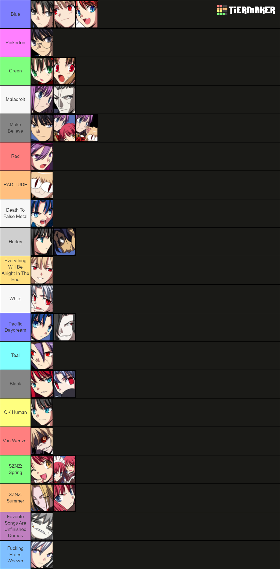 Melty Blood Tier List (Community Rankings) - TierMaker
