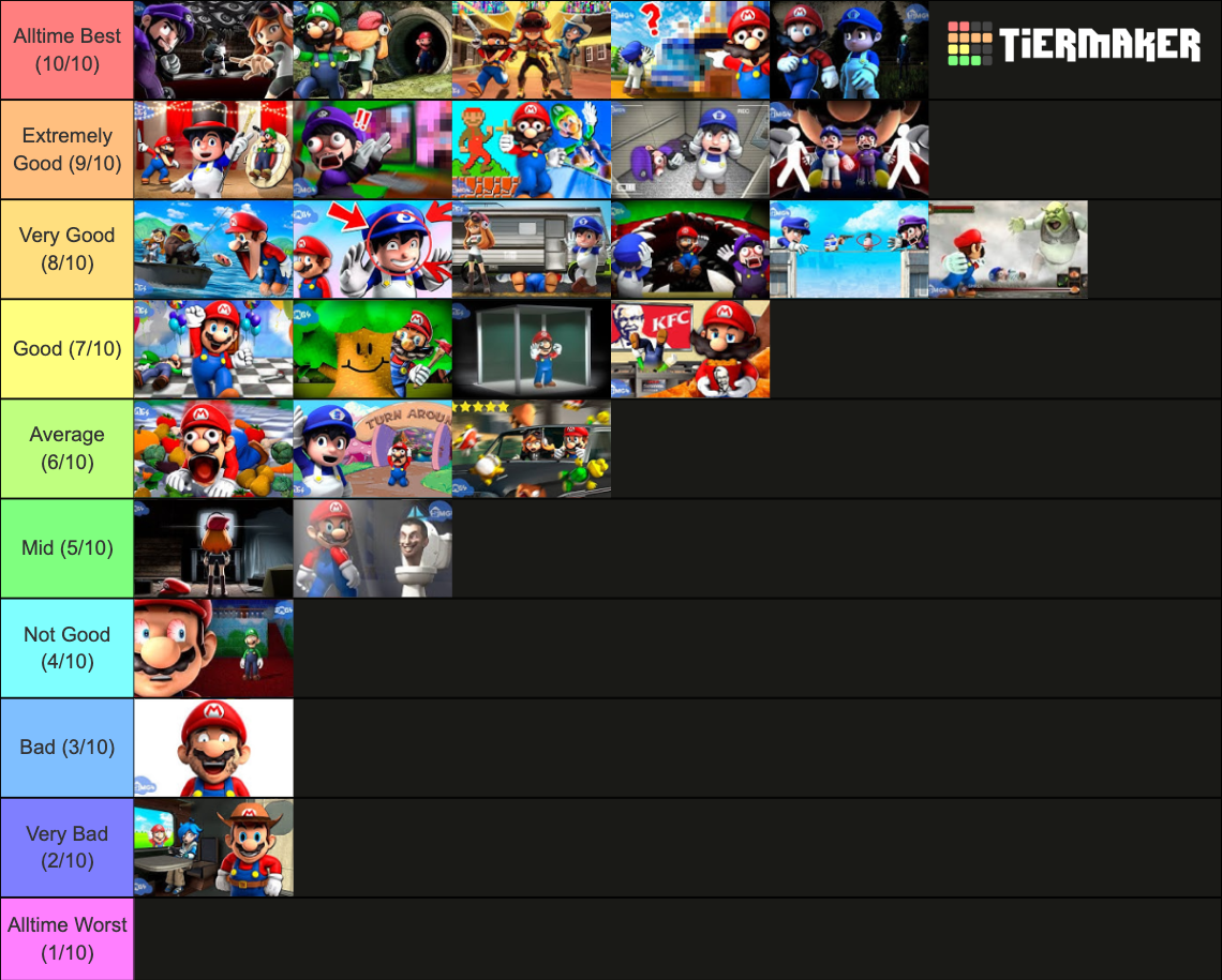 Every SMG4 episode (2011 - 2024) Tier List (Community Rankings) - TierMaker