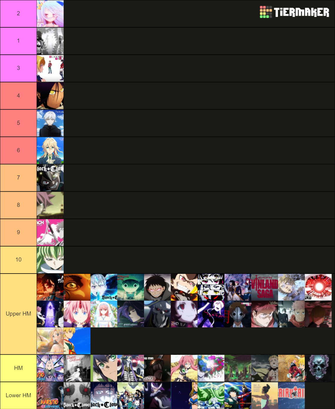 anime OPs Tier List (Community Rankings) - TierMaker
