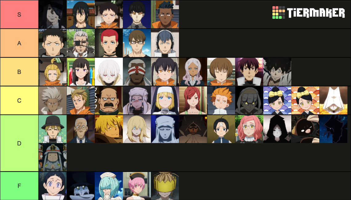 Fire Force Characters Tier List (Community Rankings) - TierMaker