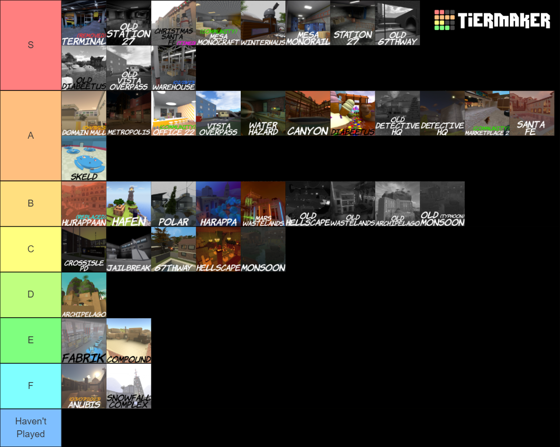 Traitor Town -- Maps (V2) Tier List (Community Rankings) - TierMaker
