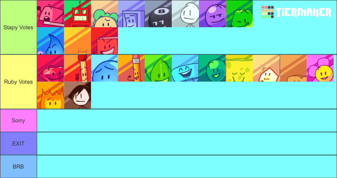 BFB contestants after split! Tier List (Community Rankings) - TierMaker