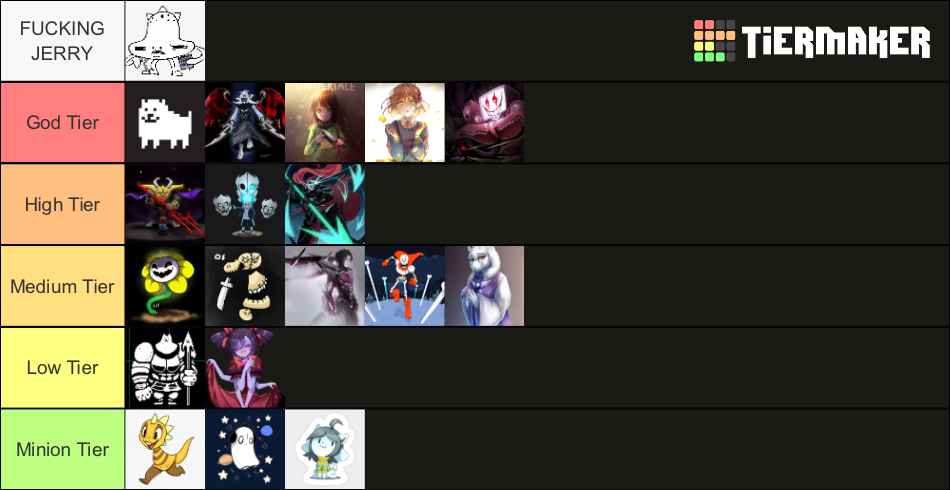 Undertale Power Level Tier List (Community Rankings) - TierMaker