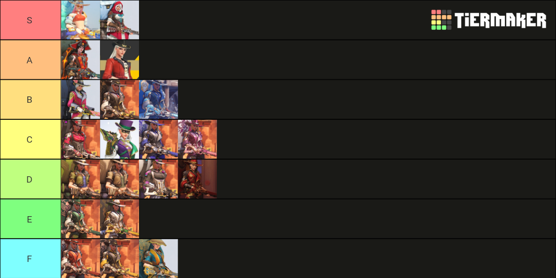 (OW1) Todas As Skins Da Ashe 2022 Tier List (Community Rankings ...