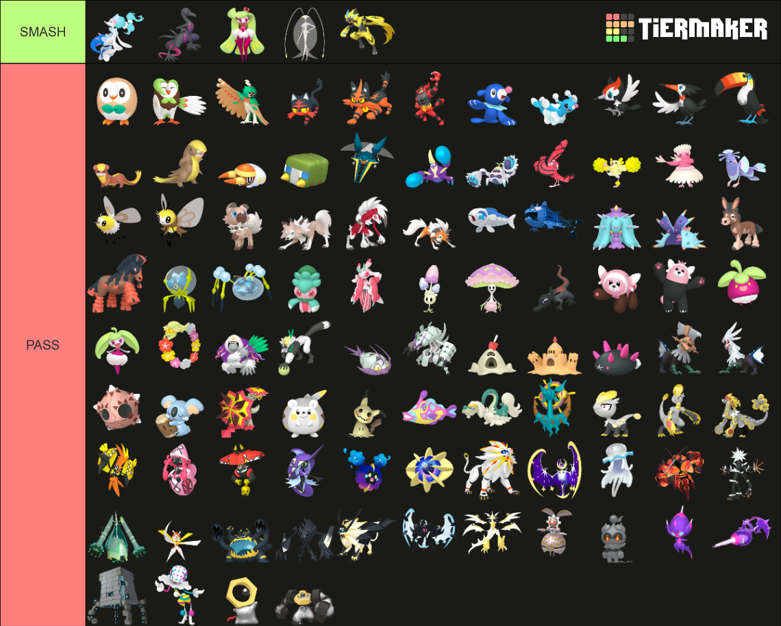 Gen 7 Pokemon Tier List (Community Rankings) - TierMaker