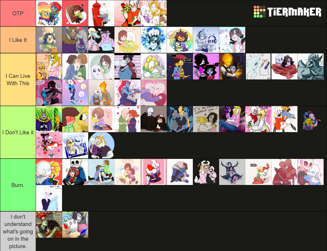Rate All Undertale Ships (No Aus) Tier List (Community Rankings ...