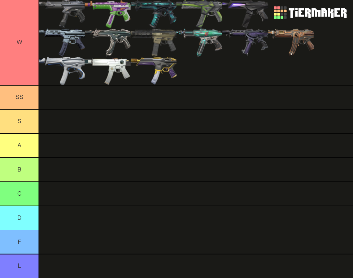 every valorant skin (OCTOBER 2022) Tier List (Community Rankings ...