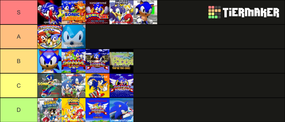 Sonic Games Twitter Tier List (Community Rankings) - TierMaker