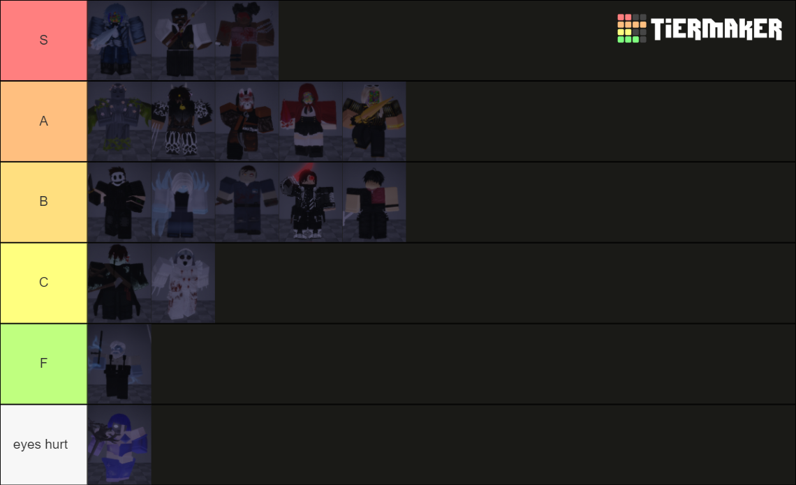 Roblox Daybreak Killer (until community update) Tier List (Community ...