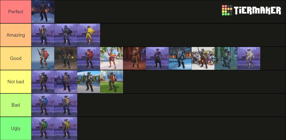 Cassidy Overwatch Skins September 2022 Tier List Community Rankings Tiermaker