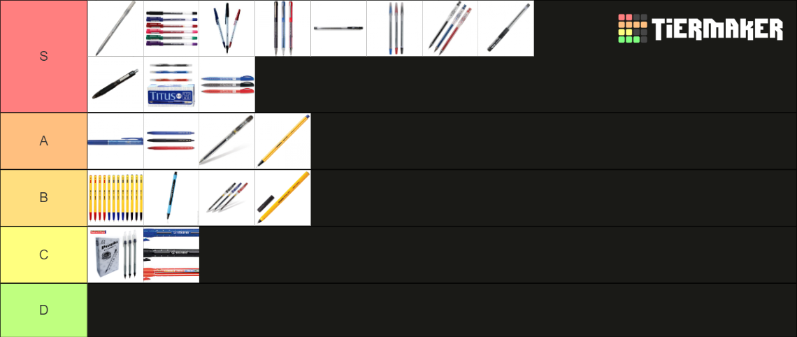 Pen Brands Tier List (Community Rankings) - TierMaker