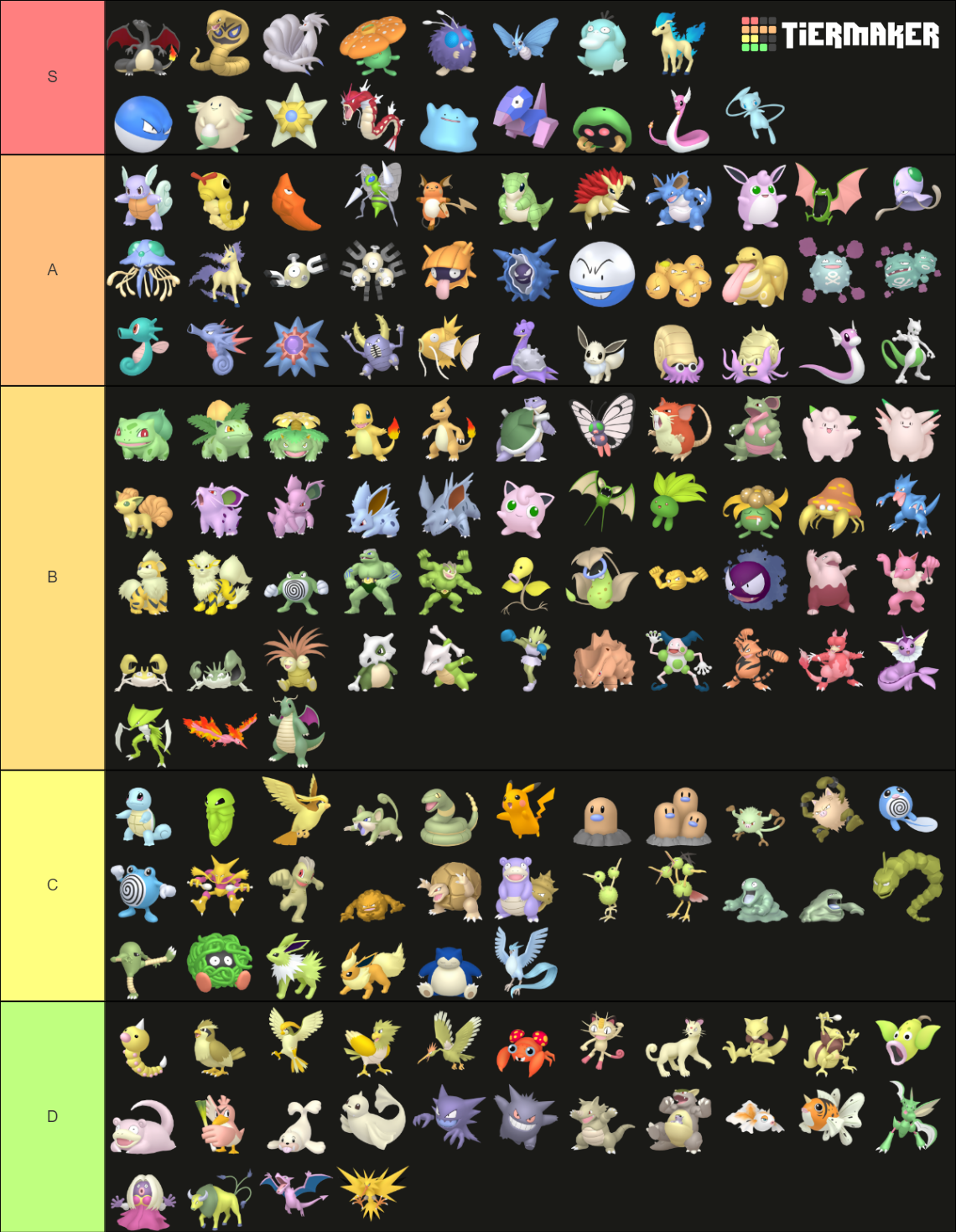 All Gen 1 Shiny Pokemon Tier List (Community Rankings) - TierMaker