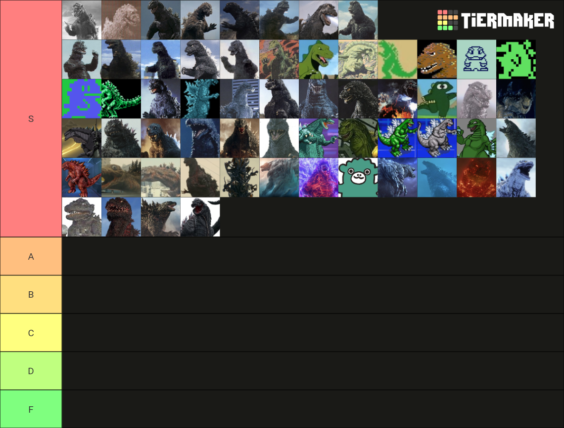 All Godzilla Designs From All Media Tier List (Community Rankings ...