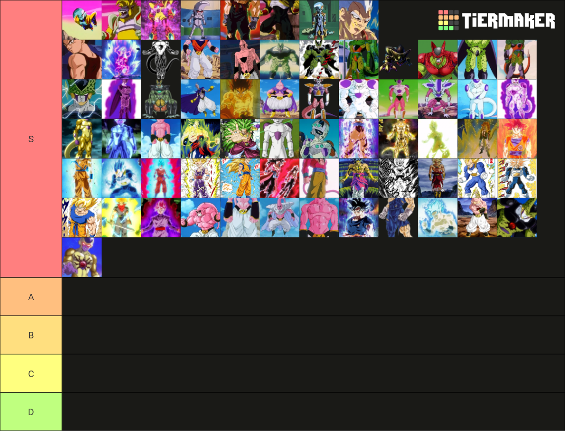Dragon Ball Transformation Tier List (Community Rankings) - TierMaker