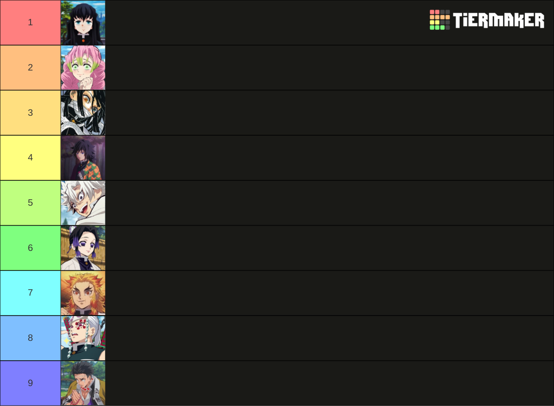 Hashira ranking 1 to 9 Tier List (Community Rankings) - TierMaker
