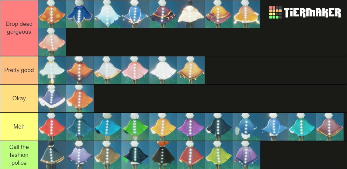 Sky: Children of the Light capes (2020) Tier List (Community Rankings ...