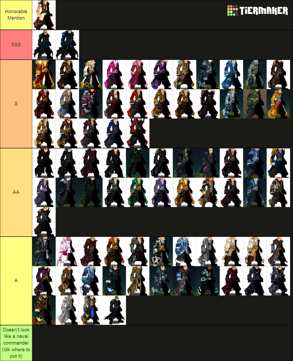 Aqw Naval Commander Armor Tier List (Community Rankings) - TierMaker