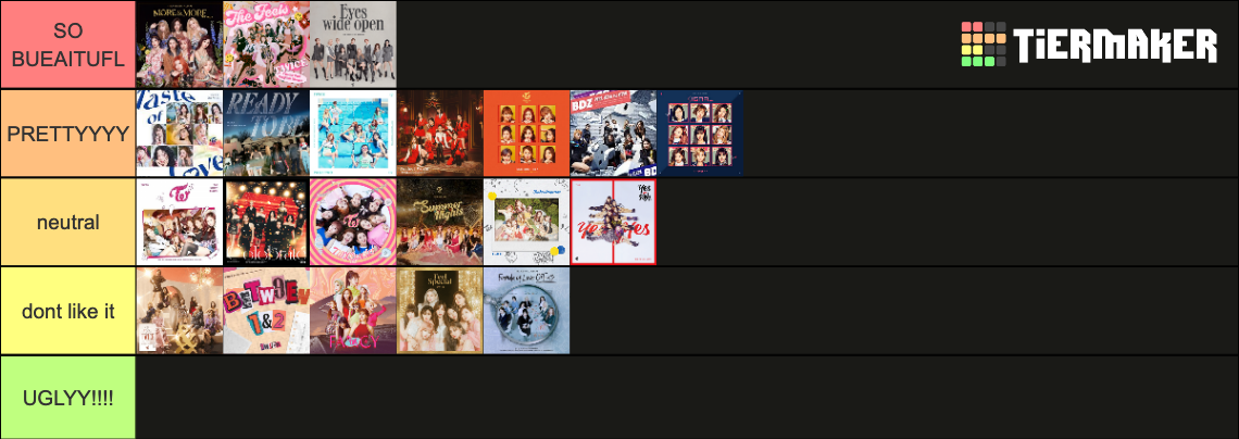 TWICE ALBUM COVERS Tier List (Community Rankings) - TierMaker